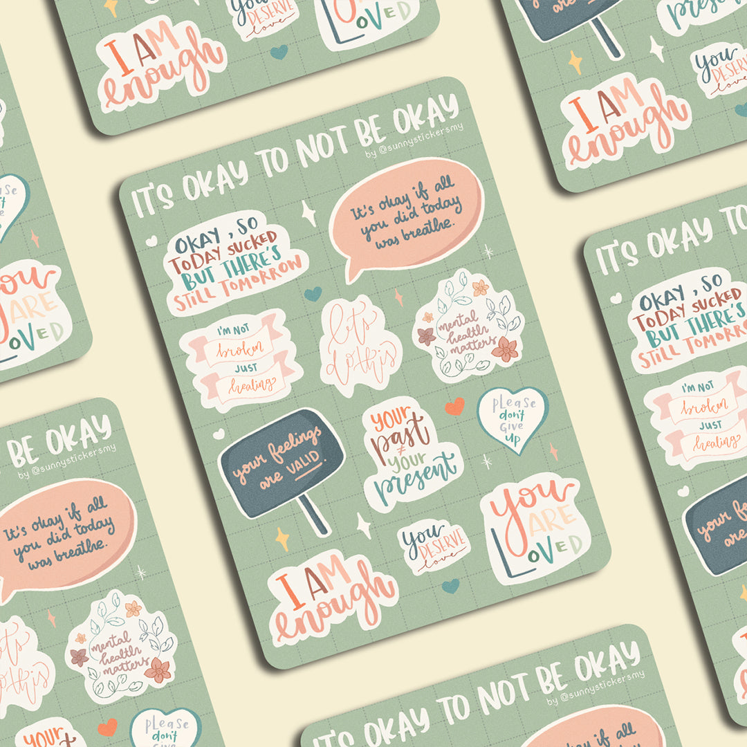 It's Okay to Not be Okay Sticker Sheet – chub.my
