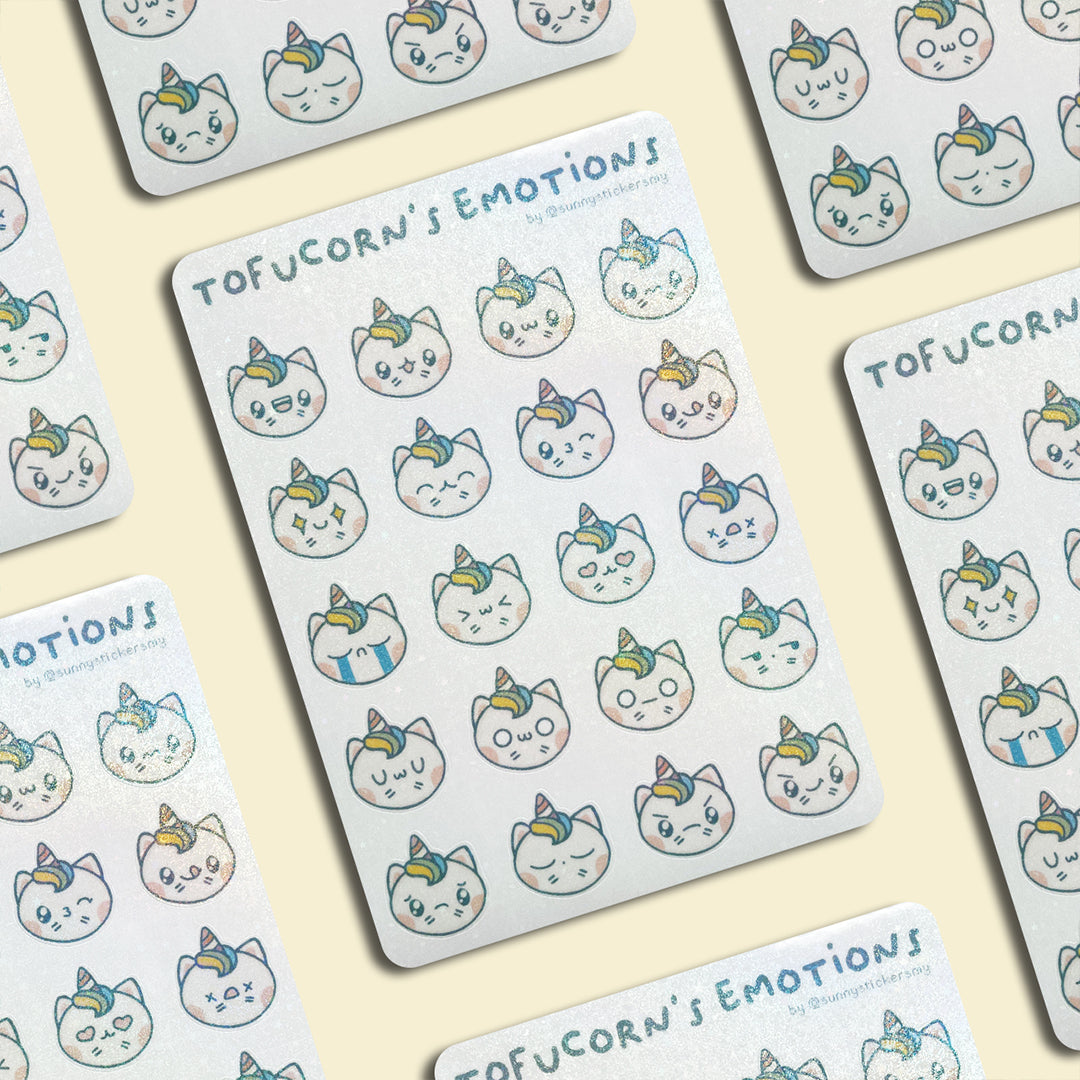 Tofucorn's Emotions Sticker Sheet – chub.my