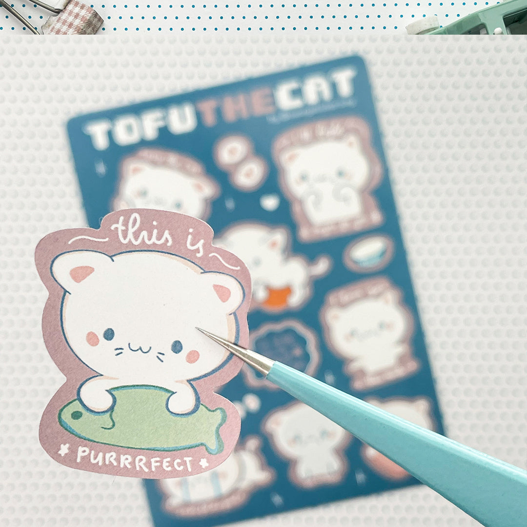 Tofu the Cat Sticker Sheet – chub.my