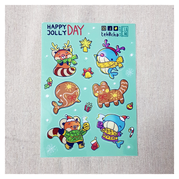 Happy Jolly Day Kiss Cut Sticker – chub.my